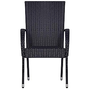 Camerina 5 Piece Patio Dining Set Patio Table and Chairs Set Outdoor Patio Dining Set Outdoor Patio Furniture Patio Set Black 3067693