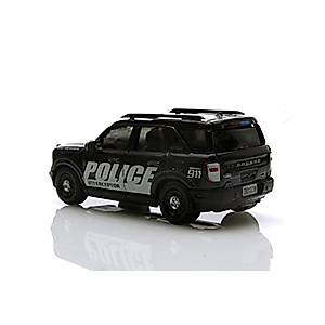 ModelToyCars 2021 Ford Bronco Sport - Police Interceptor, Black - Greenlight 30339 - 1/64 Scale Diecast Car