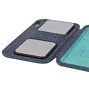 Carrying case for Kardia Mobile EKG Monitor - Travel Kardia Case Fits in Pocket, Features Magnetic Closure to Keep Kardia Device Safe On The Go, NOT Fit KardiaMobile 6L,Dark Blue