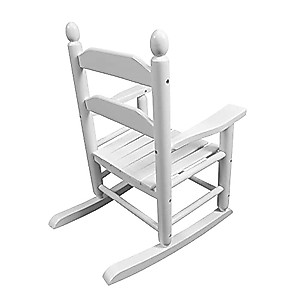 HomVent Kids Rocking Chair, Outdoor Kids' Rocking Chairs, Childs/Toddler/Childrens Porch Rocker Chair, Wooden Rocker for Ages 2-10 Living Room,Bedroom,Balconies, Porches,Children's Rooms (White)