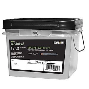 Deckfast Cap-Tor xd 10 x 2-3/4" - Epoxy Coated - 73 Java Composite Deck Screws - 1750 pieces for 500 Sq Ft of Decking