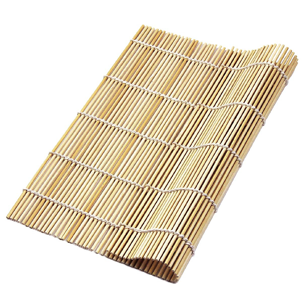 LEEFONE 10 PCS 9.5" x 9.5" Natural Bamboo Sushi Rolling Mat