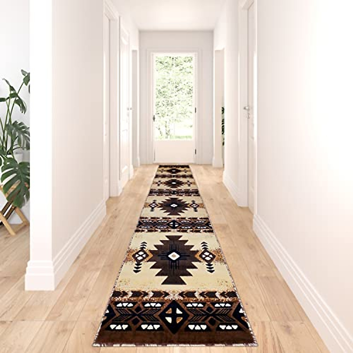 Concord Global Trading South West Native American Long Runner Area Rug Design C318 Berber (32 Inch X 15 Feet 6 Inch)
