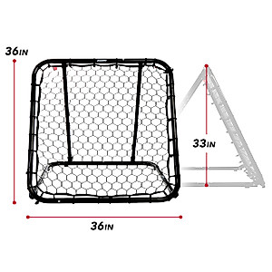 Franklin Sports Basketball Pass Back Rebounder Net - Multi-Sport Training Rebound Screen - Perfect for Passing and Shooting Practice - 3' x 3', Black (92499X)
