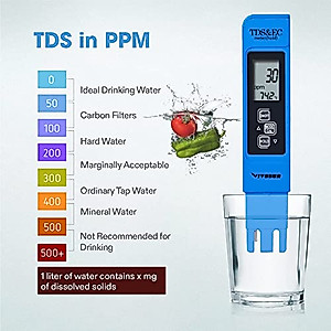 VIVOSUN Digital PH Meter, 3-in-1TDS EC and Temperature Meter, Plant Soil MoistureTester Combo for Home, Garden and Hydroponics