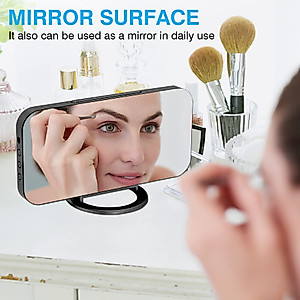 Digital Alarm Clock,6" Large LED Display with Dual USB Charger Ports | Auto Dimmer Mode | Easy Snooze Function, Modern Mirror Desk Wall Clock for Bedroom Home Office for All People (Black)