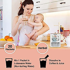 Funermy Postpartum Probiotics Lactation Supplements - Postnatal Probiotics Lactation Support for Gut and Digestive Health, Postnatal Vitamins for Breastfeeding Moms, 40 Packets (Pack of 2)