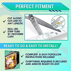 LATCH.IT RV Awning Lights | 20’ V2.1 DIY Kit LED Awning Lights for RV & Campers | IP68 Waterproof RV LED Lights Exterior| The Most Complete Camper Awning Lights Kit in The Market!