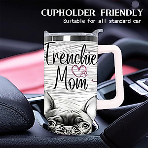 FOCIUZTA 40oz 404 Stainless Steel French Bulldog Themed Tumbler, Insulated & Festive Design, Ideal Gift for Dog Lovers, Easter Gift Cup