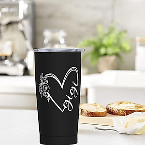 Yipaidel Gigi Rose Mug 20 OZ Stainless Steel Vacuum Insulated Tumblers Lids Mug, Inspirational Gifts for Sister Best Friends Coworkers, Mothers Day Christmas, Gifts for Mom From Daughter