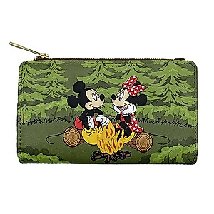Loungefly Mickey, Minnie, & Friends Camping Scene Flap Wallet