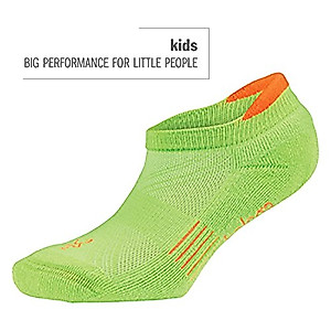 Balega Hidden Cool Cushioning Performance No Show Athletic Running Socks for Kids / Children (1 Pair), Watermelon/Pink, X-Large