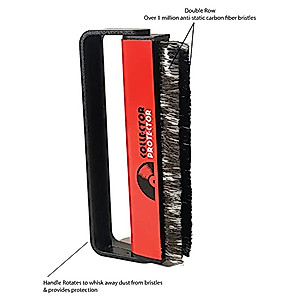 Collector Protector Vinyl Record Cleaner Kit | Vinyl Cleaning Kit | Anti Static Carbon Fiber Vinyl Record Brush & LP Cleaning Solution