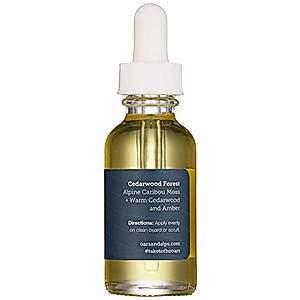 Oars + Alps Beard Oil for Men, Made with Argan and Jojoba Oils, Vegan and Gluten Free, Cedarwood Forest Scent, TSA Friendly, 1 Fl Oz