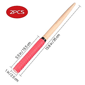 SUPVOX 1 Pair 35x2cm Drumstick Taiko Drum Drumstick Master Drum Sticks for Drum (Red)