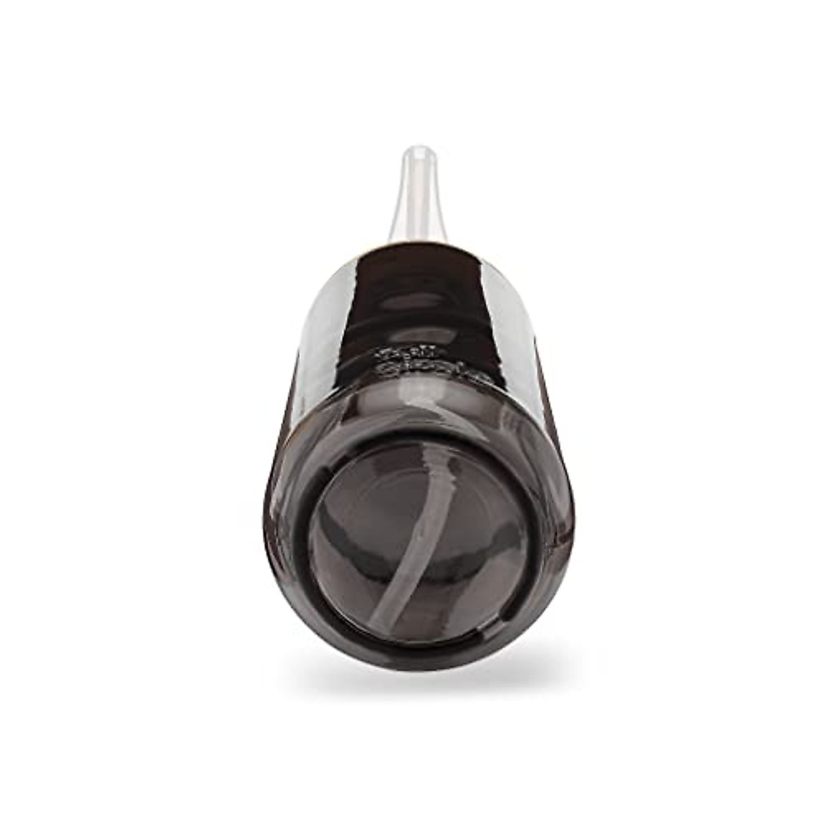 Full Circle Soap Opera Recycled Glass Gel Soap & Lotion Dispenser, Bamboo Lid, 12-Ounce, Gray Tinted