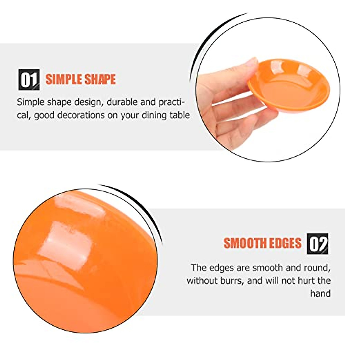 UPKOCH Household Dipping Bowl 10pcs Small Dipping Bowls Soy Sauce Dish Kitchen Condiment Dishes Melamine Dip Soy Sauce Dishes Side Dishes for Home Kitchen Vinegar Dish