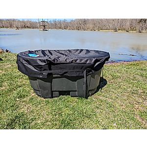 Polar Protector - 150 Gallon Oval Stock Tank Cover Ice Water Therapy Ice Bath Cover Cold Water Cover 150 Gallon Oval Stock Tank Waterproof Rip Proof Tough Keeps Tanks Clean