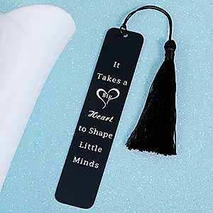 Teacher Valentine Gift for Women Men Teacher Appreciation Gifts in Bulk It Takes A Big Heart to Help Shape Little Minds Bookmark Graduation Retirement Teacher Gifts from Student Thank You Teacher Gift