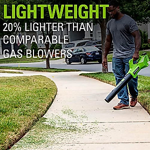 Greenworks 40V 16" Brushless Lawn Mower + Blower (350 CFM), 4.0Ah Battery and Charger Included