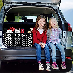 HXR Car Boot Bags 2 Pcs Car Storage Box Auto Supplies Car Trunk Storage Box Foldable Organizer Car Boot Bags (Color : Black)