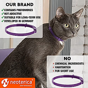 Cat Calming Collar & Pet Anti Anxiety Products - Feline Calm Pheromones Collars & Cats Stress Relief - Relaxivet Comfort Helps with Pee, New Zone, Aggression, Fighting with Dogs & Other Behavior