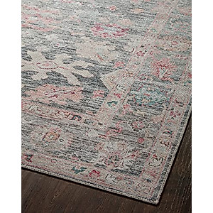 Loloi II Elysium Collection ELY-02 Graphite/Multi, Traditional 7'-6" x 9'-6" Area Rug