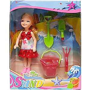 BETTINA Mini Fashion Doll, 5 Inches Dress-Up Doll, with Small Accessories Aged 3+ (Beach Girl)