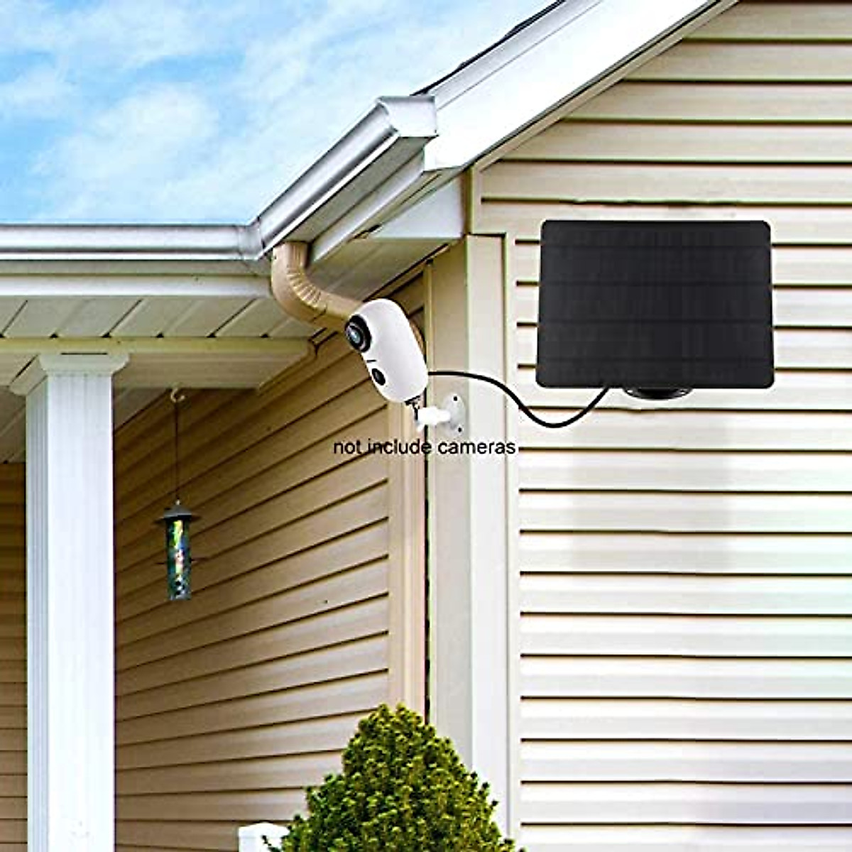 PENCHEN 10W 5V Micro USB Solar Panel 2000mAh 360-degree Rotation Waterproof Wall Mounted Monocrystal Silicon Solar Plate for USB Camera