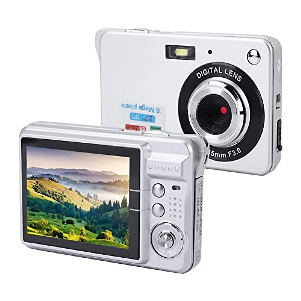 Digital Cameras for Photography Digital Video Camera, Full HD 1080P Video Recorder, 2.7" Screen Rechargeable Pocket Camera Built-in Microphone, Different Scene for Beginners