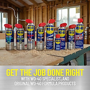 WD-40 Multi-Use Product and WD-40 Specialist Silicone Lubricant Combo Pack, Smart Straw Sprays 2 Ways, WD-40 Original Formula 12oz and Water-Resistant Silicone 11oz (Pack of 2)