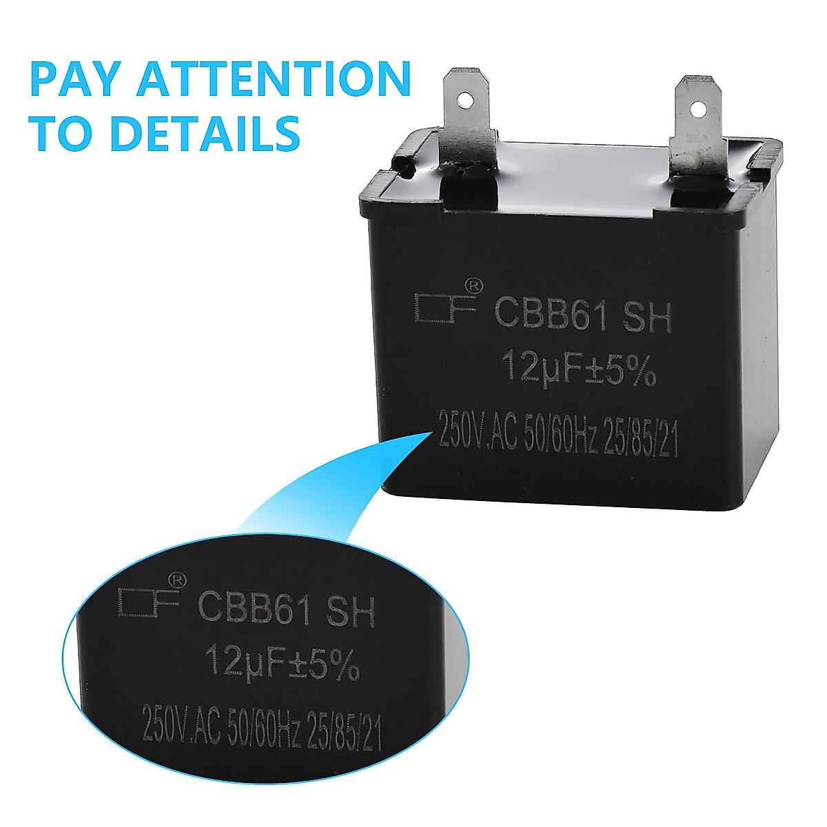 WPW10662129 Capacitor for Whirlpool&Kenmore Refrigerator and Freezer Compressor Run Replaces 945508 1100804 1114291