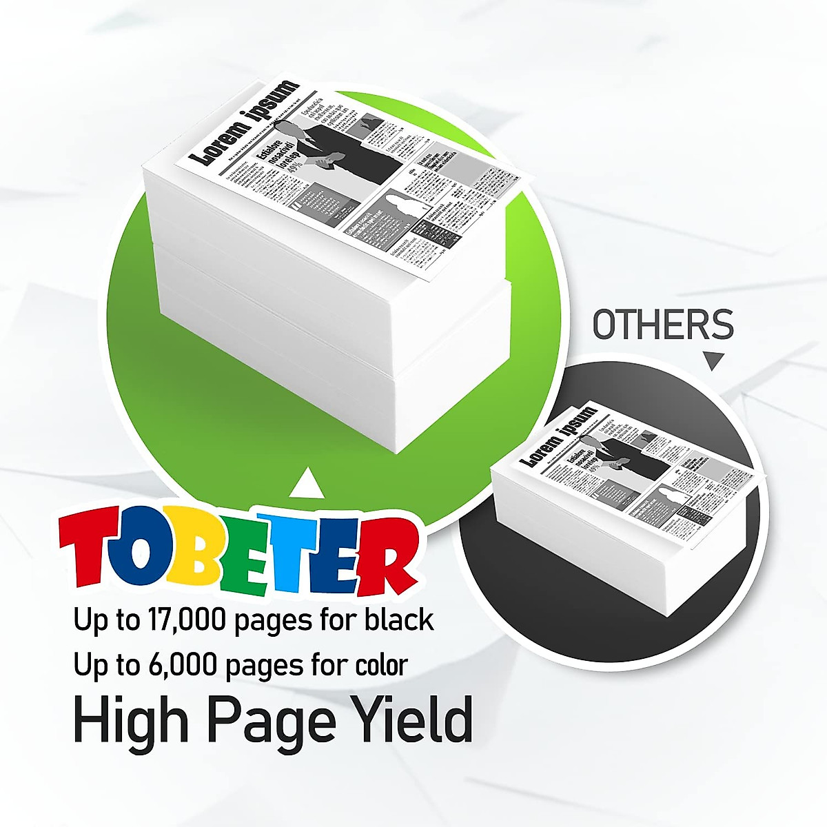 ToBeter Compatible MP C406 Toner 17,000 Pages Replacement for 842091 842092 842093 842094 Toner Cartridge for MP C307, MP C306, MP C406, MP C407 Printer (BK/C/Y/M, 4 Pack)