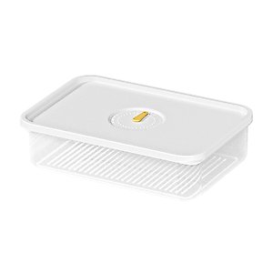 Meat Storage Containers - Freezer Storage Box, Food Storage Box | Thickened Refrigerator Storage Organizer, Airtight Food Storage Container, Clear Lunch Meat Saver for Refrigerator, White