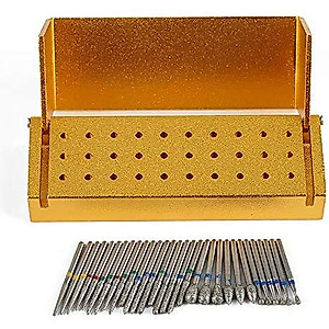 High Speed Diamond Bur Set with Aluminium Alloy Shelf