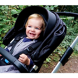 baby deedee Sleep Nest Travel Quilted Baby Sleeping Bag Sack with Sleeves, Gray Skies, Medium (6-18 Months)