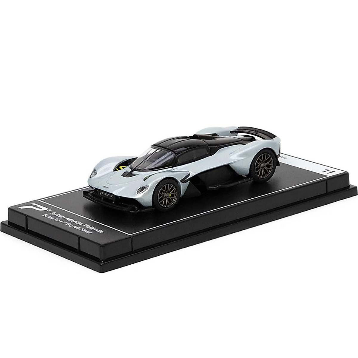 PosterCars 1:64 Scale Aston Martin Valkyrie Skyfall Silver Hypercar League Collection No.11