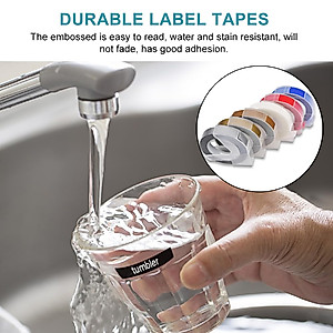 CALIDAKA Embossing Label Maker Machine with 6 Tapes,3D Handheld Embossed Labeling Printer Machine,Handheld Embosser Label Printer Portable Vintage Label Maker,for Home,School,DIY & Crafting