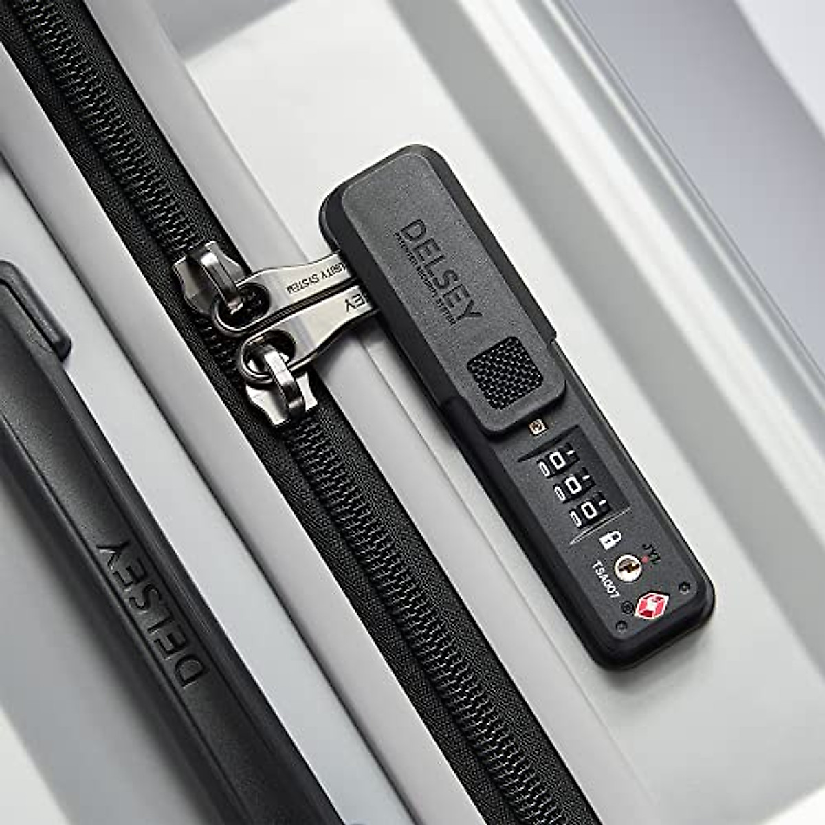 DELSEY Paris Securitime 26" Trunk Spinner (Silver, Checked-Medium 26 Inch)