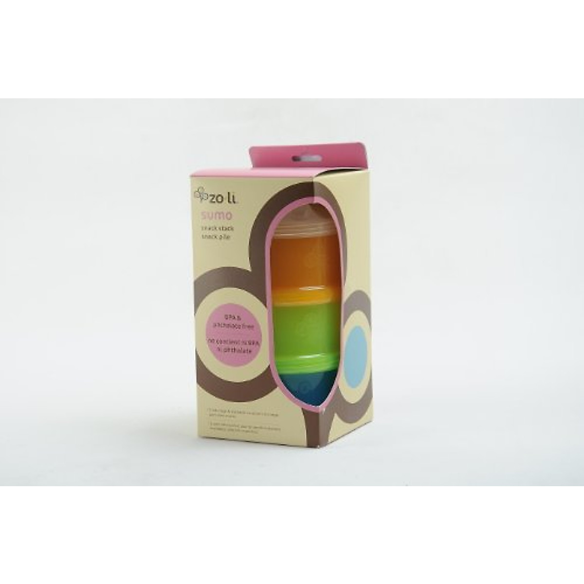 Large 3-tier Snack Stack Food Storage Containers for Home and On the Go Multi Color Stack | ZoLi SUMO Food and Snack Containers