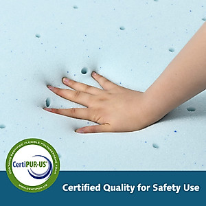 Giantex 4 Inch Mattress Topper, Gel Infused Memory Foam Bed Topper, Cooling Ventilated Mattress Bed Pad Soft & Supportive, Pressure Relieving, CertiPUR-US Certified (King)