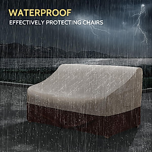 COSFLY Patio Furniture Covers Waterproof for Sofa, Outdoor Loveseat Covers for Lawn Heavy Duty Fits up to 54W x 38D x 35H inches