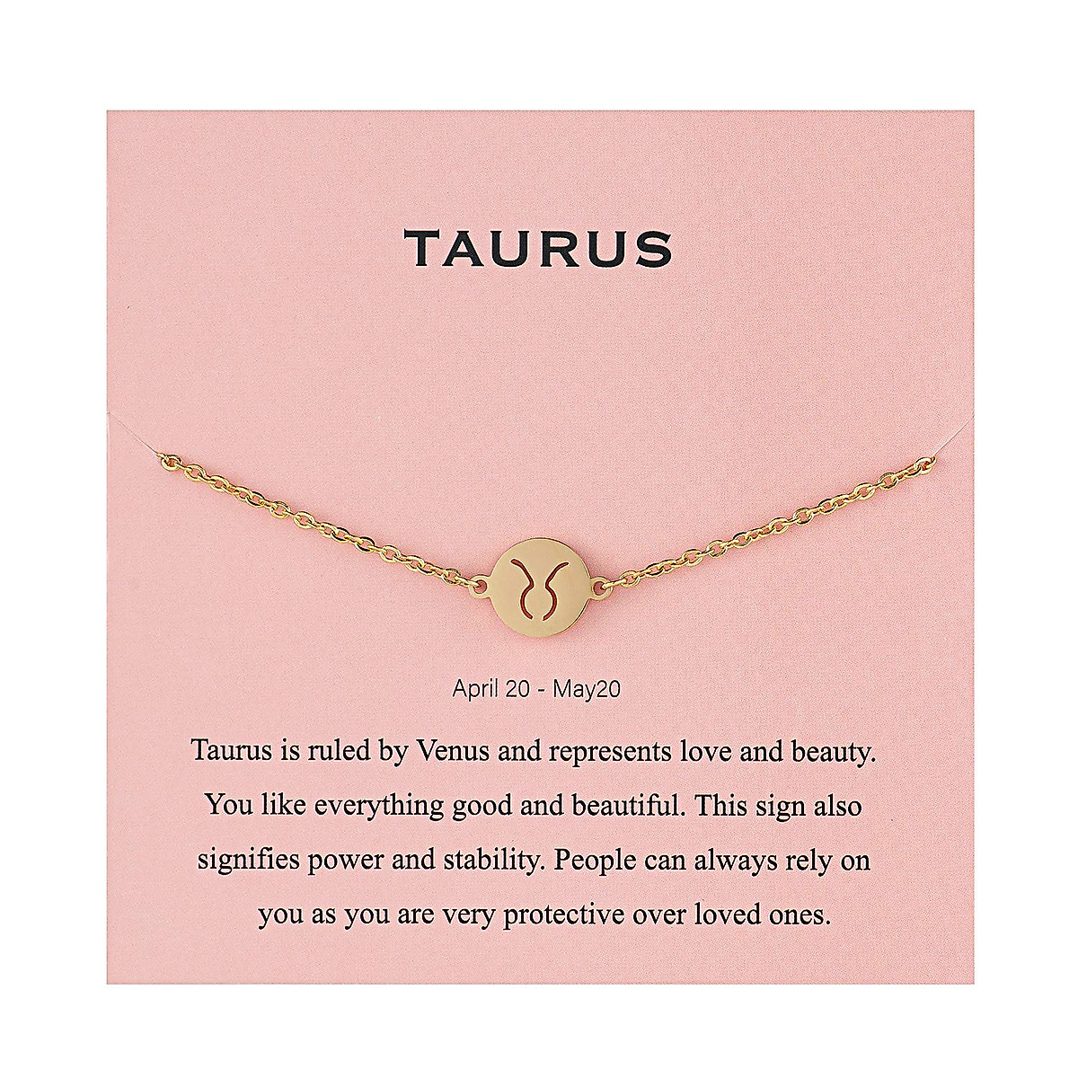 Augonfever Taurus Zodiac Anklet Gold Horoscopes Charms Jewelry Accessories 12 Constellations Gifts for Girls Women Birthday