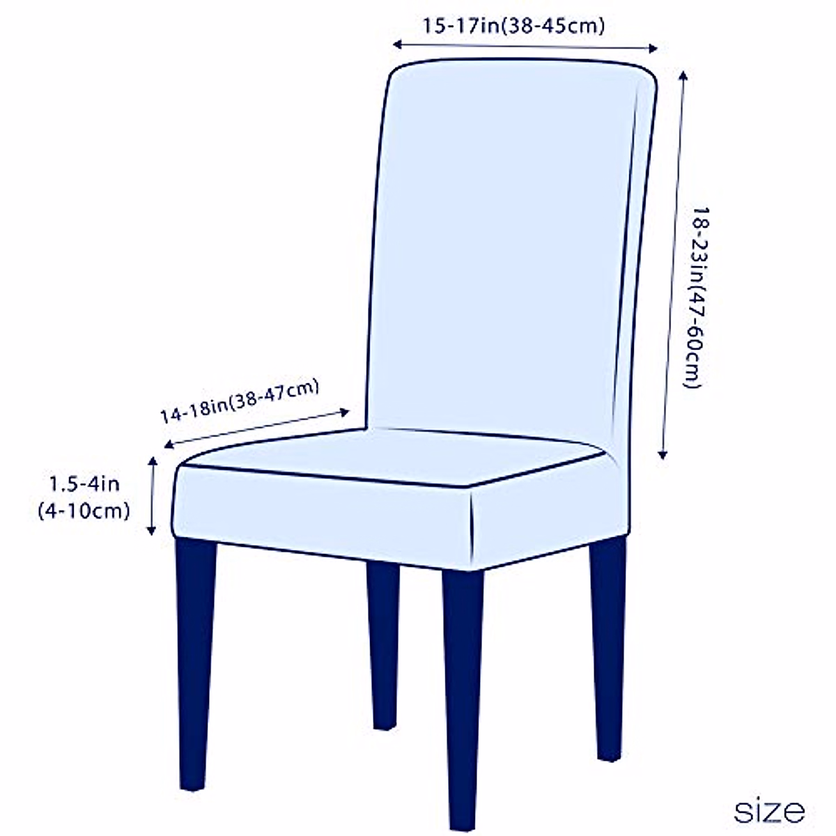 SUBRTEX Dining Room Chair Slipcovers Parsons Chair Covers Set of 2 Stretch Dining Chair Covers Removable Washable Kitchen Chair Covers Chair Protector Covers for Dining Room,Party,Hotel(Khaki)