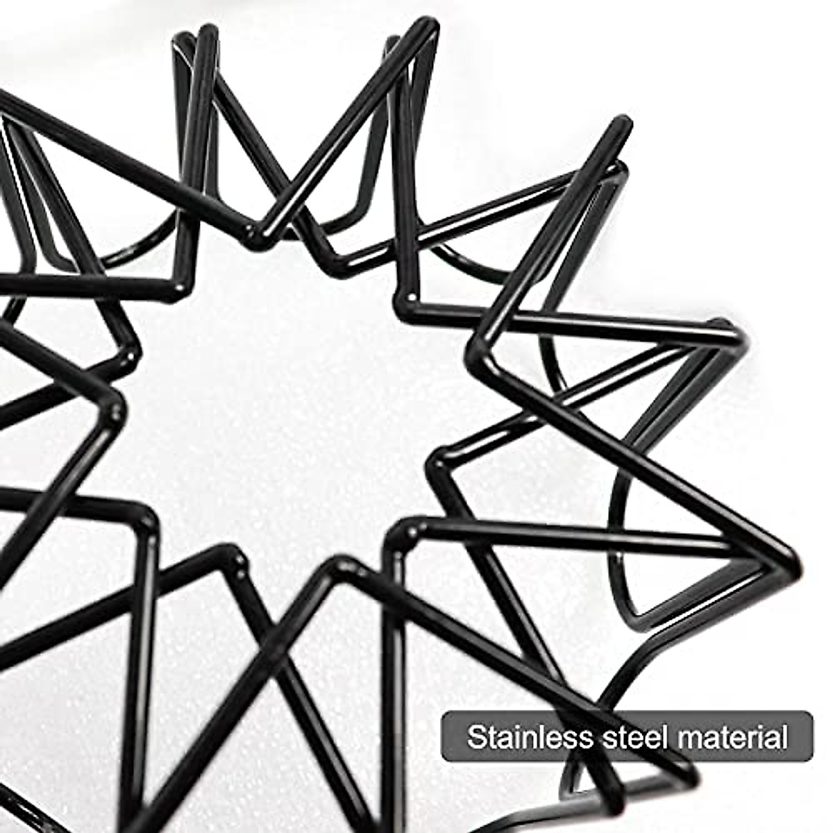 Coaster Holder, 4 PCS Metal Holder for Square or Round Coaster Sets Home Wrought Iron Shelf Decoration (Style 1)