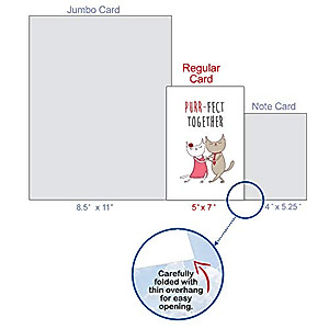 The Best Card Company - Anniversary Greeting Card with Envelope - Loving Stationery for Spouse - Cat Got Your Tongue C7183IANG