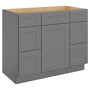 LOVMOR 42'' Bathroom Vanity, Single Sink Storage Unit, Large Capacity for Laundry Room, Kitchen, Shower Room & Utility Room.
