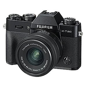Fujifilm X-T20 Mirrorless Digital Camera w/XC15-45mmF/3.5-5.6 OIS PZ Lens - Black