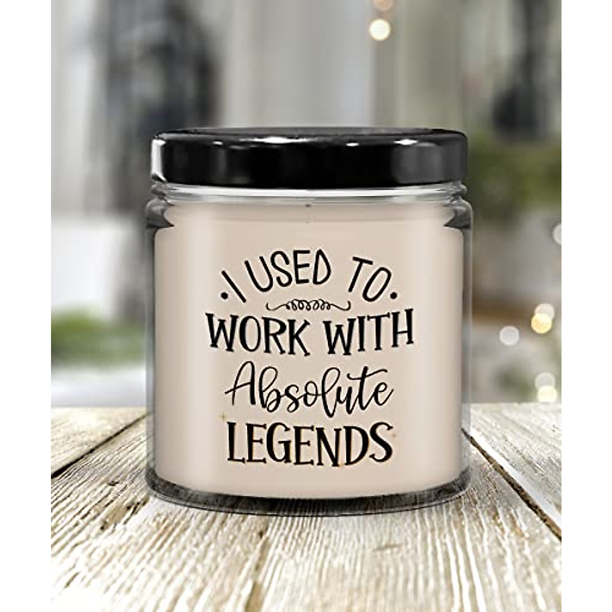 The Improper Mug I Used to Work with Absolute Legends Candle Funny Retirement Ideas for Coworker Boss Leaving New Job Work Friend 9 Oz. Vanilla Scented Soy Wax