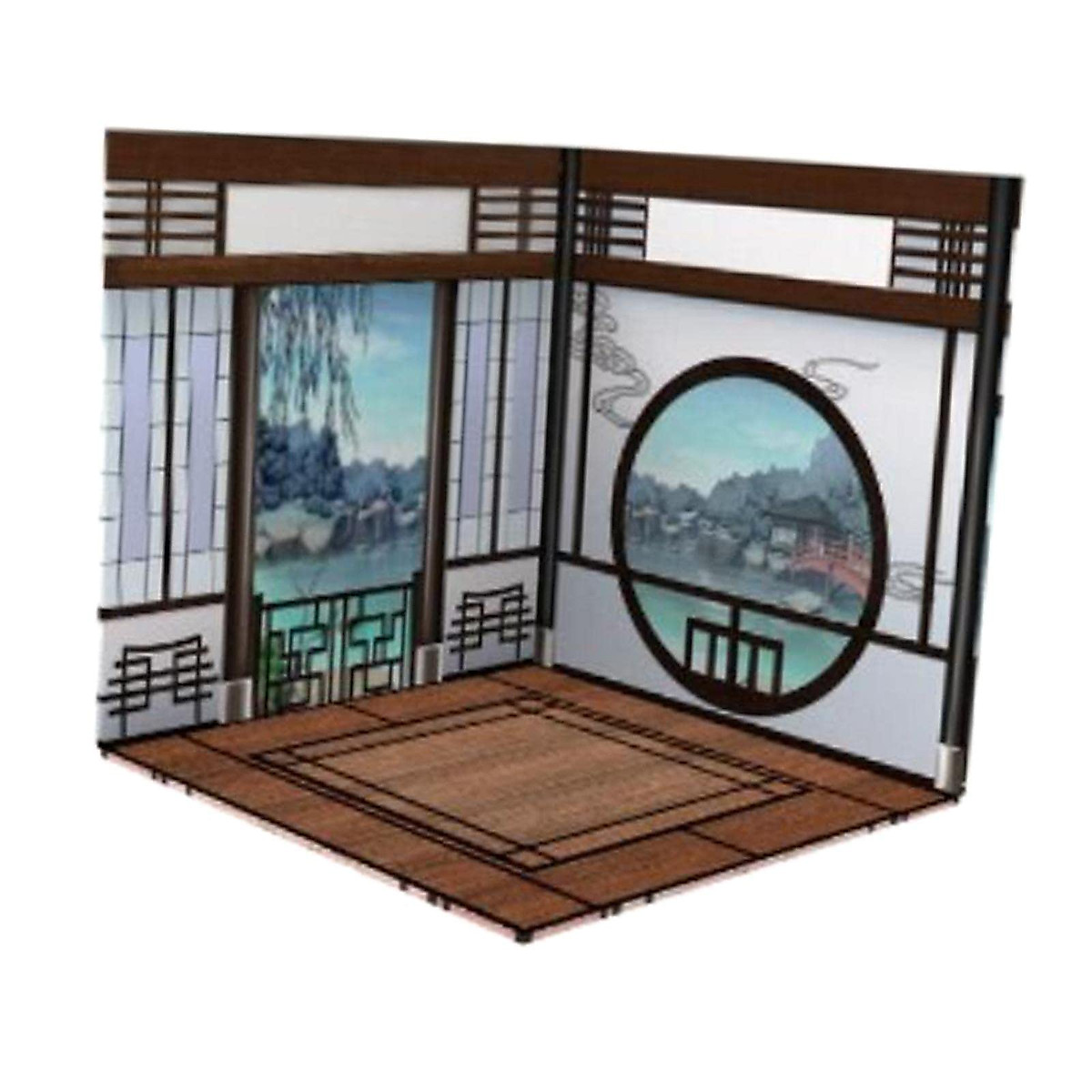 AMLESO Backdrop Scene Model Collection Background Board Scene for Action Figures Storage, Chinese Room